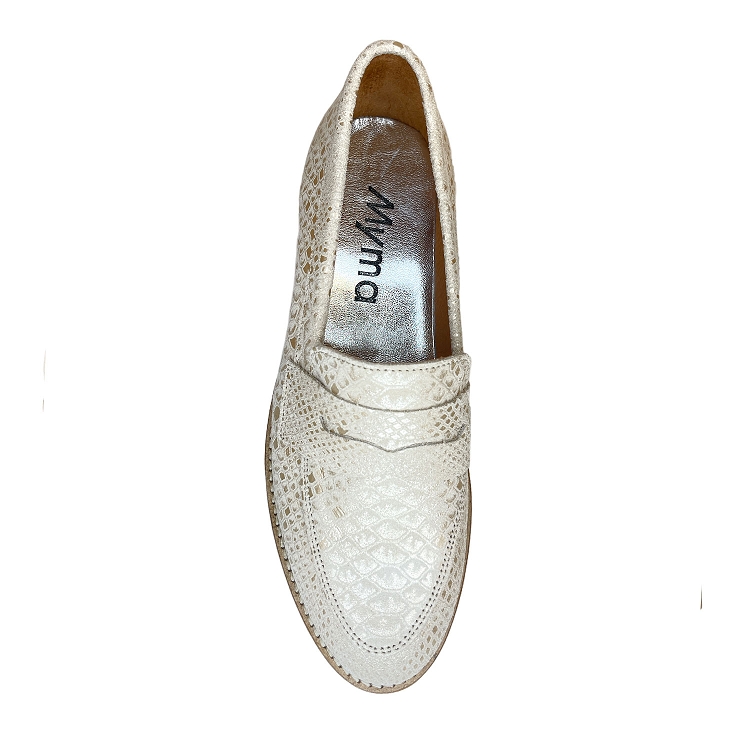 Rannou| Myma mocassins et slip on 6313 platine femme