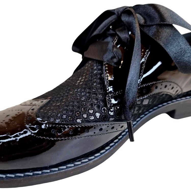 Rannou| Myma chaussures a lacets 7007 noir femme