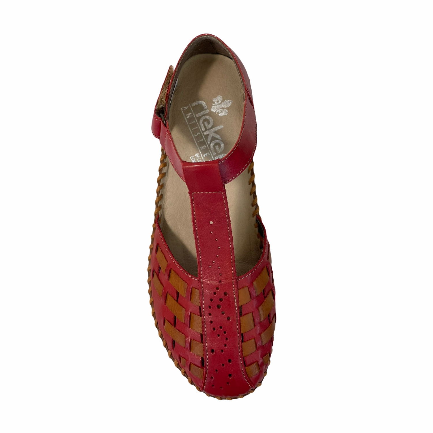 Rannou| Rieker sandales et mules m1658 rouge femme
