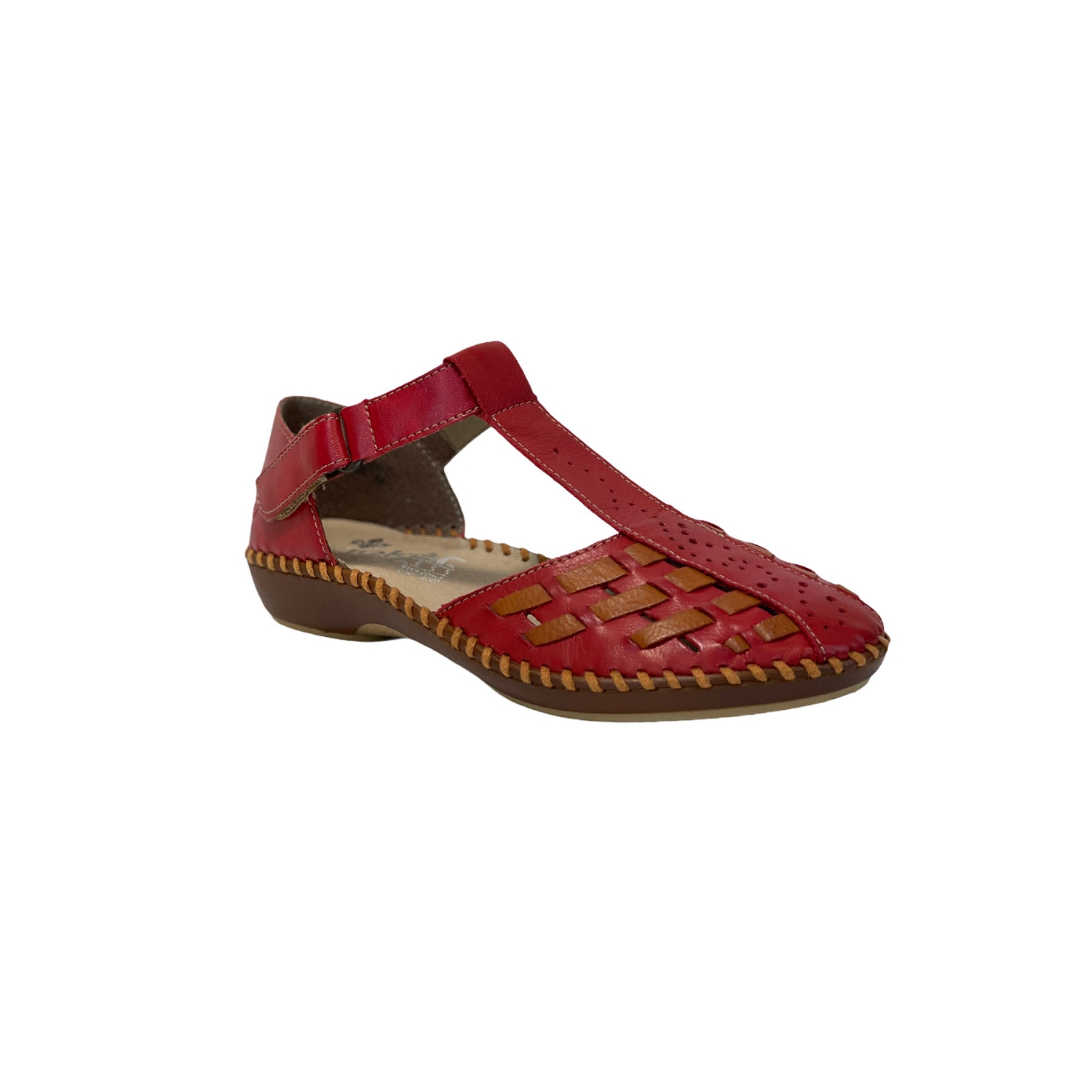 Rannou| Rieker sandales et mules m1658 rouge femme