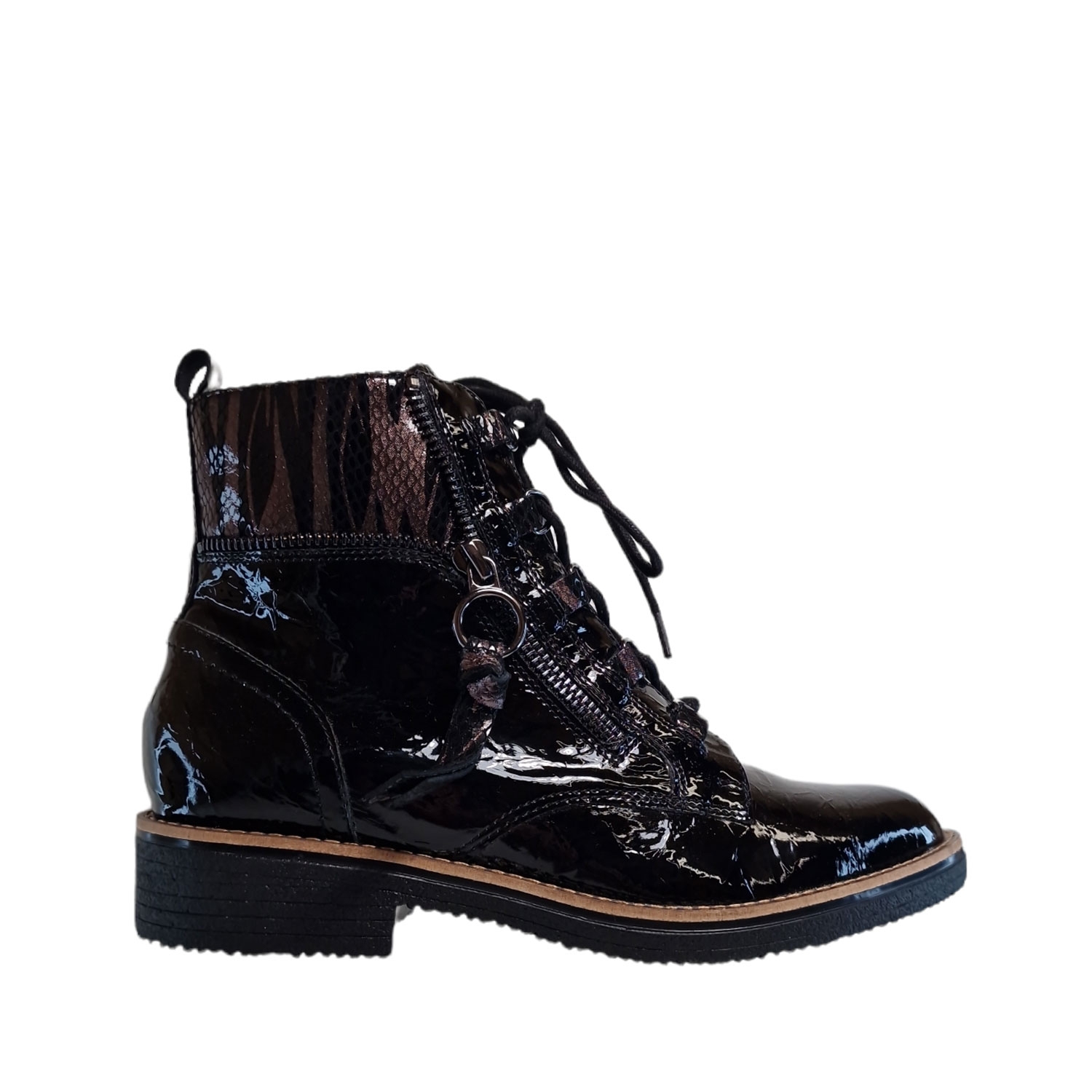 Rannou| Fugitive boots et bottines genete noir vernis femme
