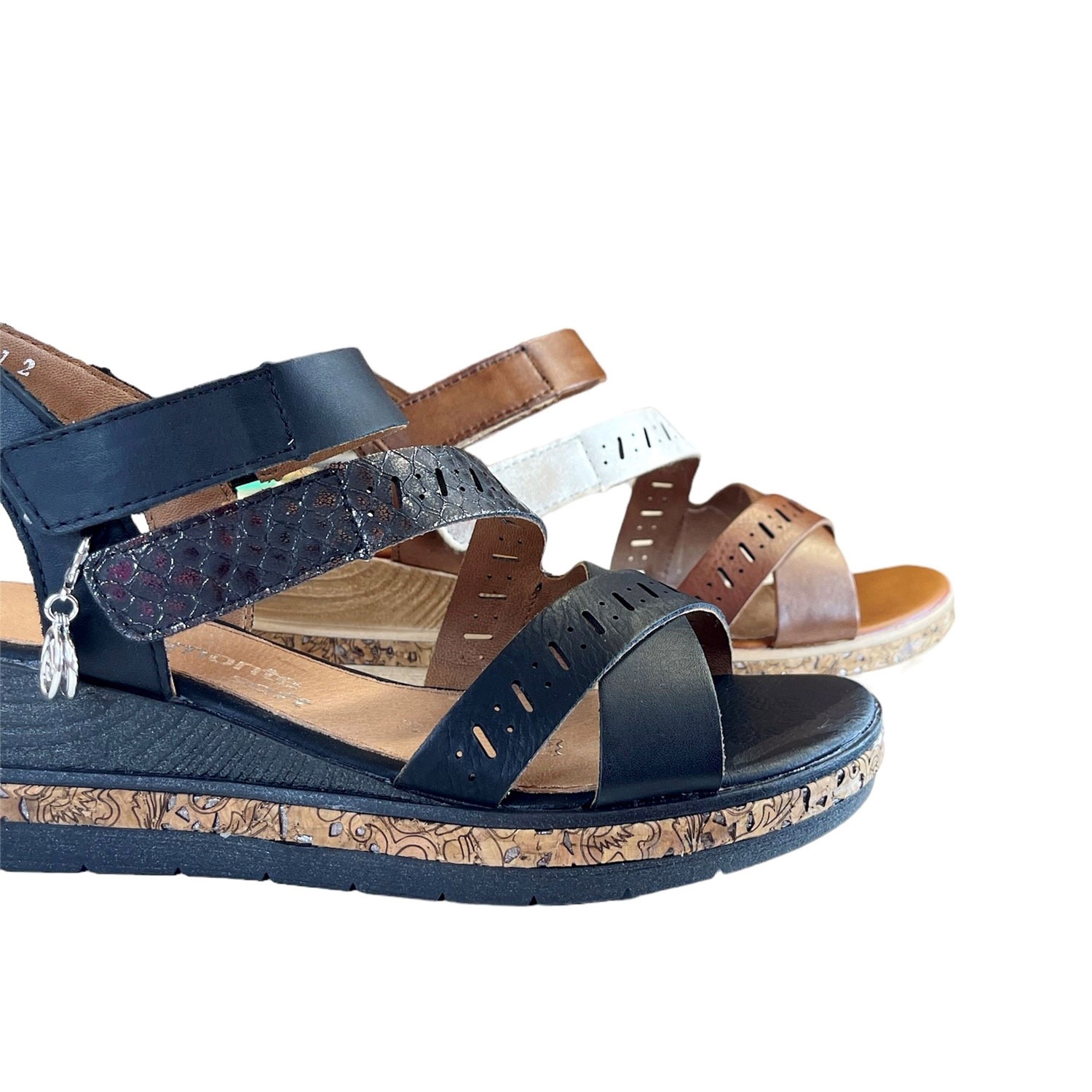 Rannou| Remonte sandales d3064 noir femme